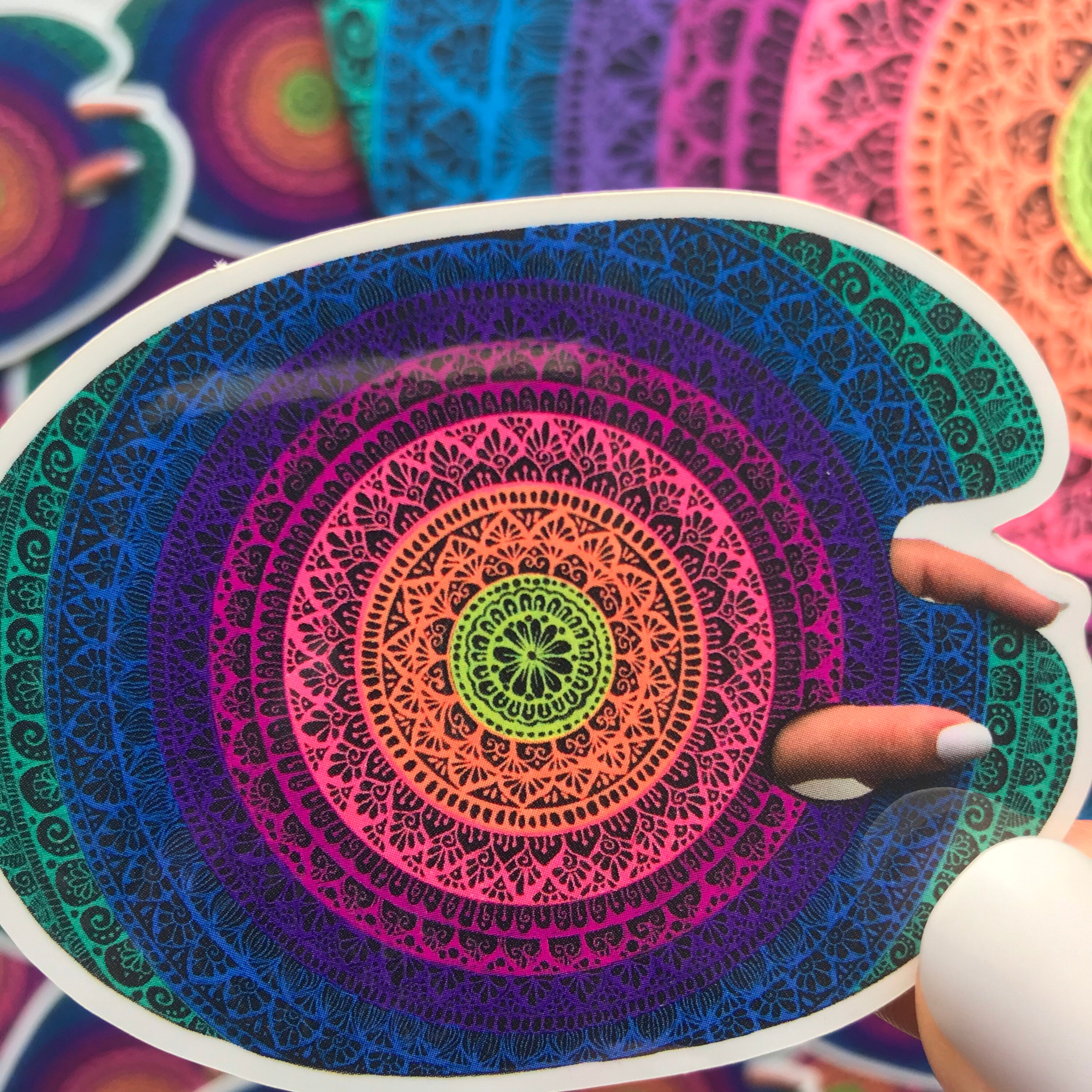 Mandala Palette Vinyl Stickers Realistic Stickers - Etsy