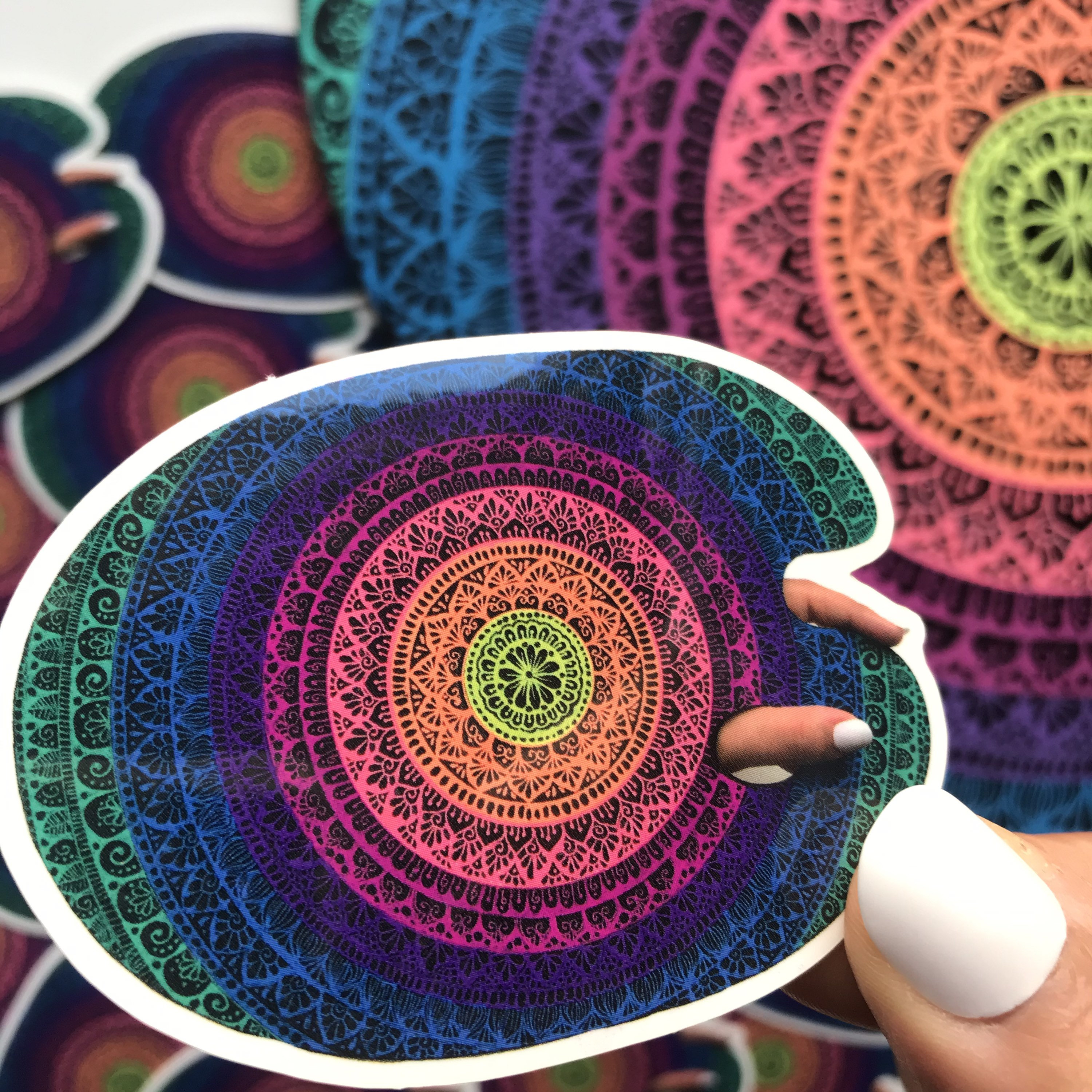 Mandala Palette Vinyl Stickers - Realistic Stickers - Waterproof ...