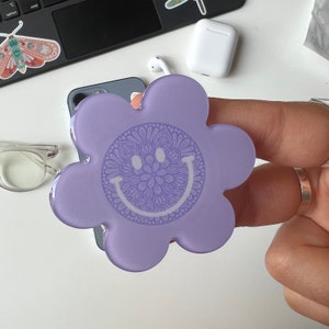 Flower Smiley Mandala Phone Grip - Etsy