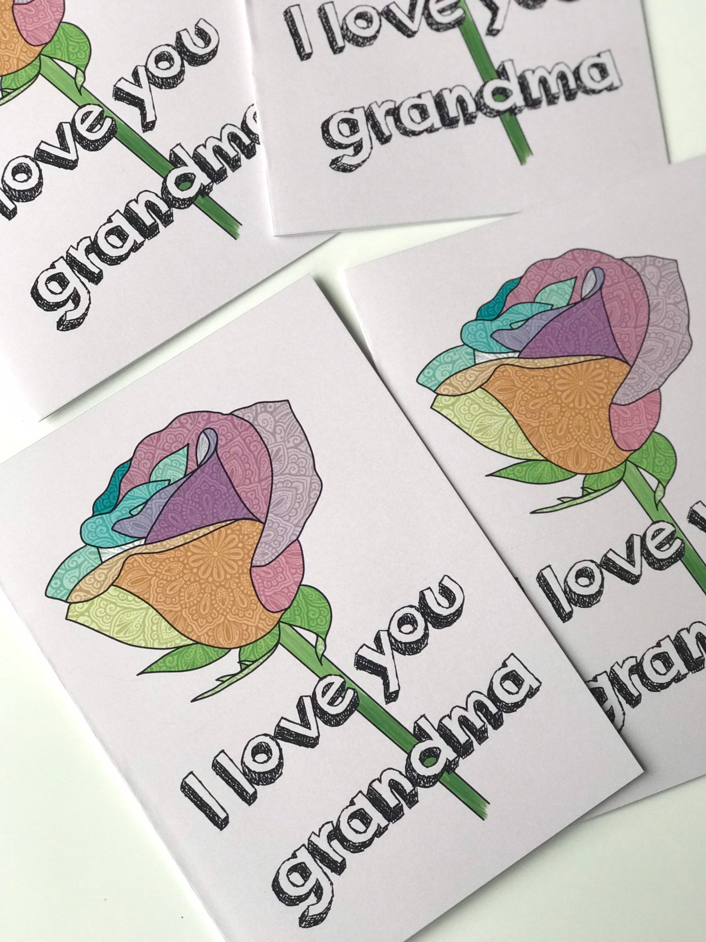 Grandma Cards Greeting Cards Mother Day Cards | Etsy