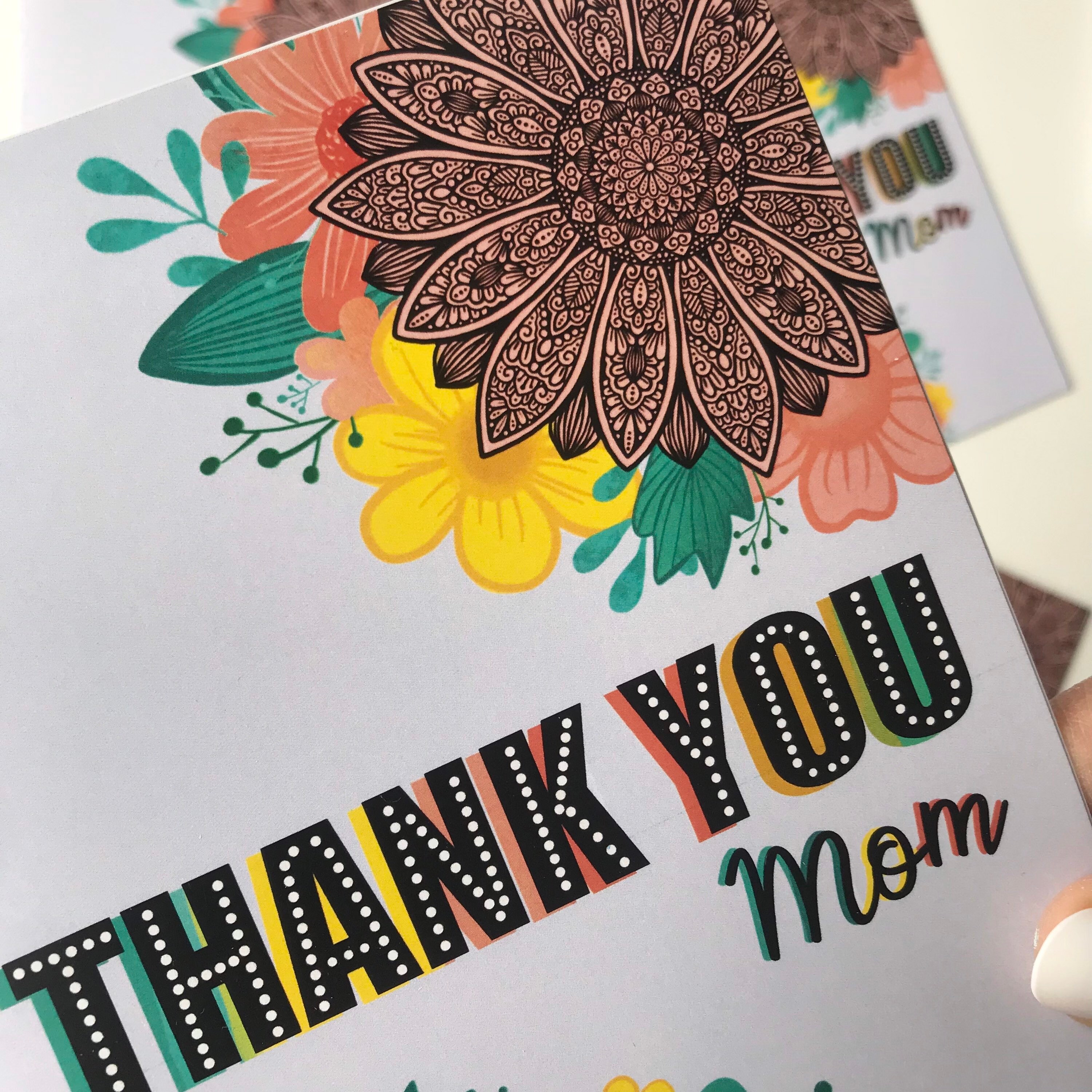 Thank You Mom Card Mothers Day Card-greeting Mothers Day - Etsy
