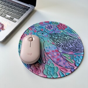 Zentangle Turtle Mouse Pad - Colorful Mouse Pads - Etsy