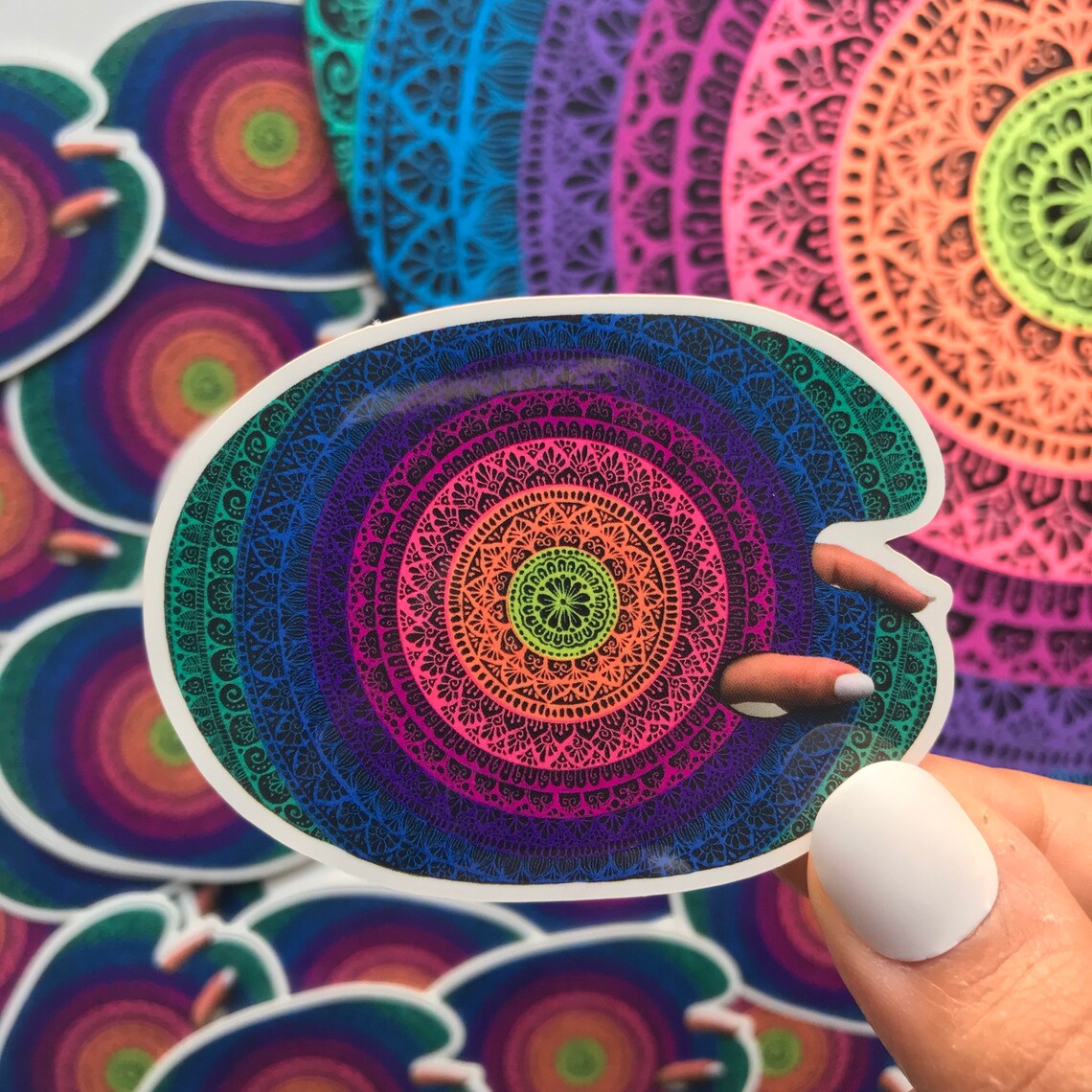 Mandala Palette Vinyl Stickers Realistic Stickers - Etsy