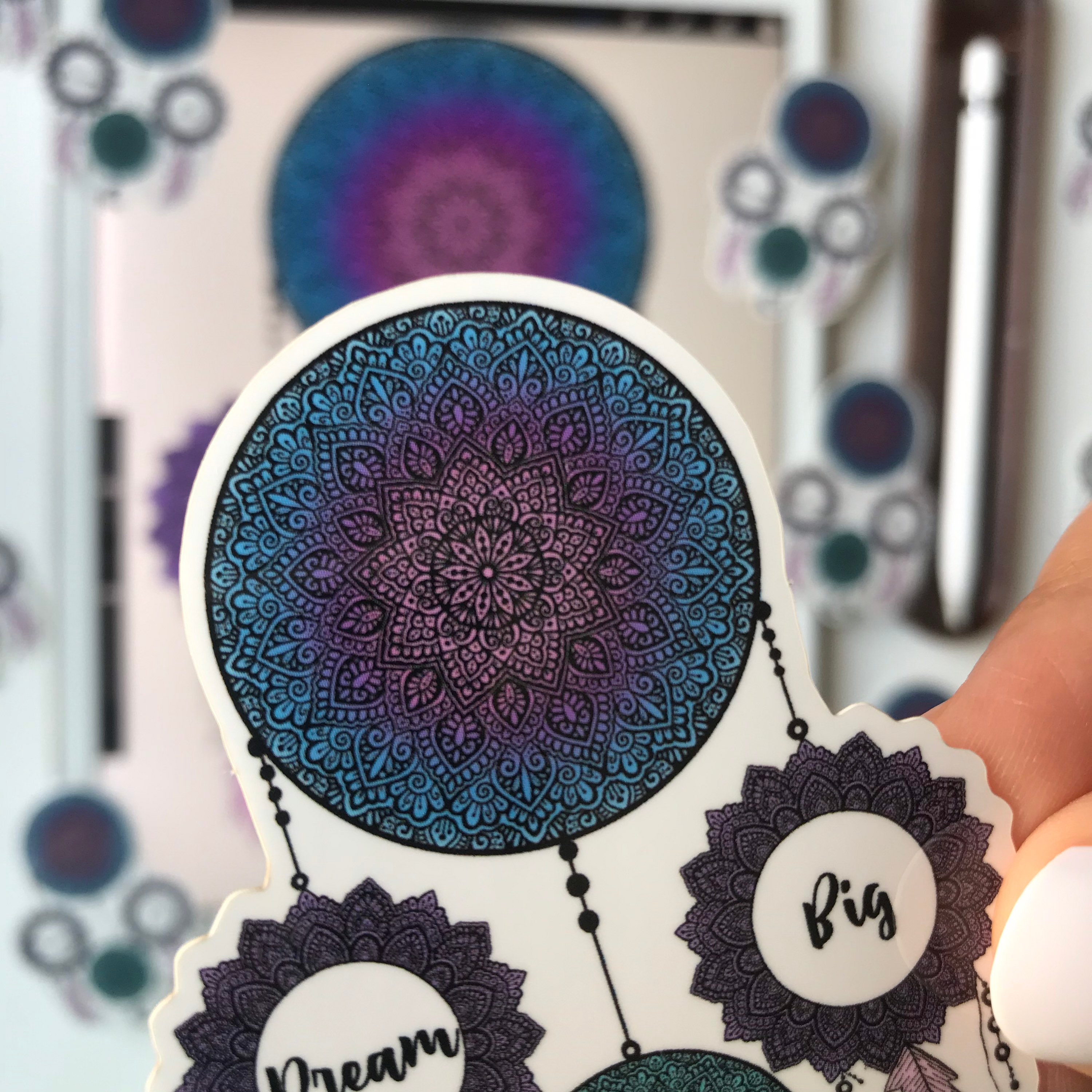 Dream Catcher Mandala Sticker- Dream Catcher Stickers- Water Stickers ...