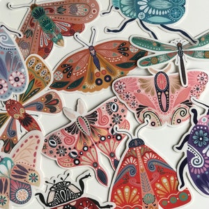 Cute Insect Waterproof Sticker Pack of 12 - Etsy