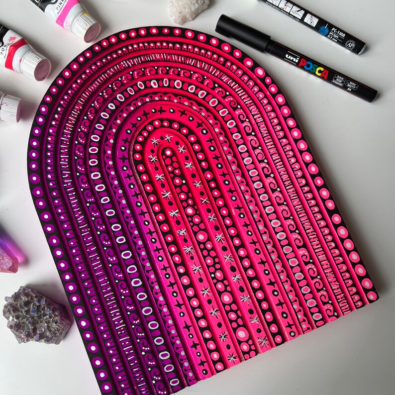 Pinky Zentangle Wooden Piece Wall Decor - Etsy