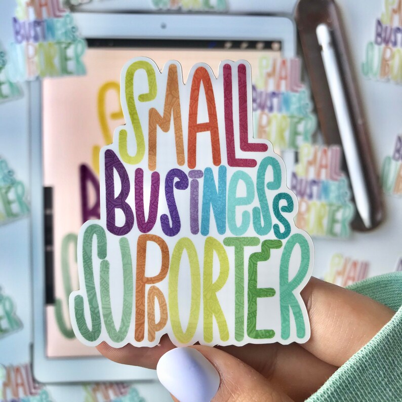 Small Business Supporter Mandala Waterproof Stickers - Etsy