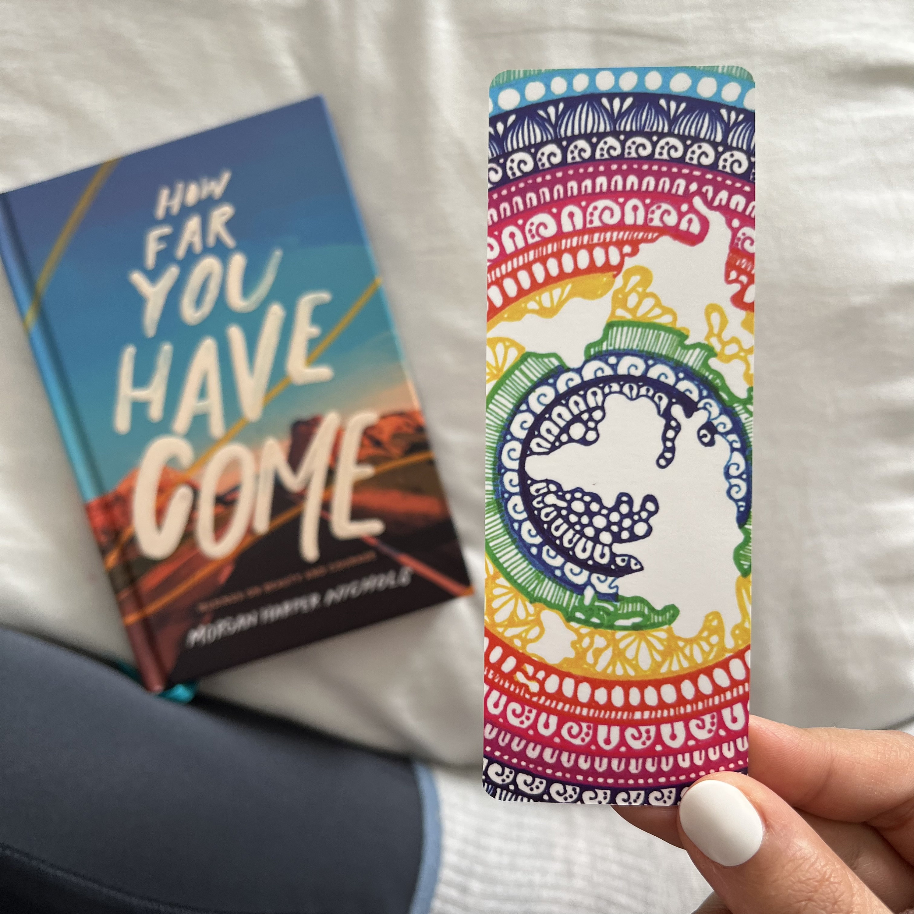 Rainbow Mandala World Map Bookmark - World Map Bookmark - 2 Side ...