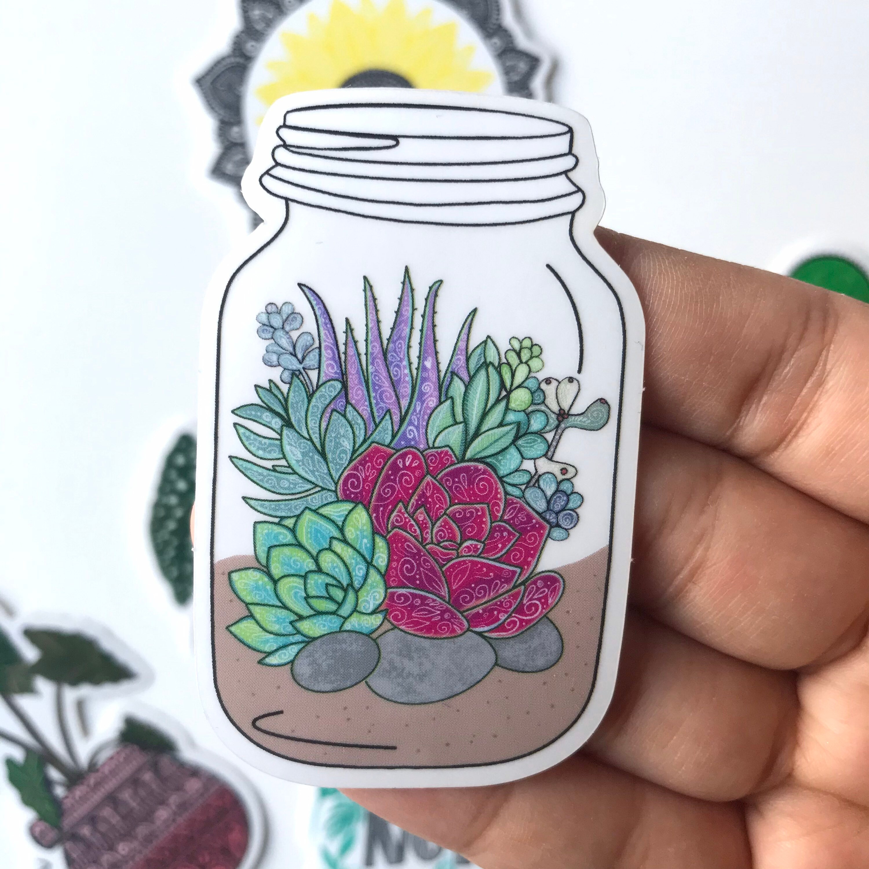 6 Plant Stickers Pack Waterproof Stickers Vinyl Stickers | Etsy