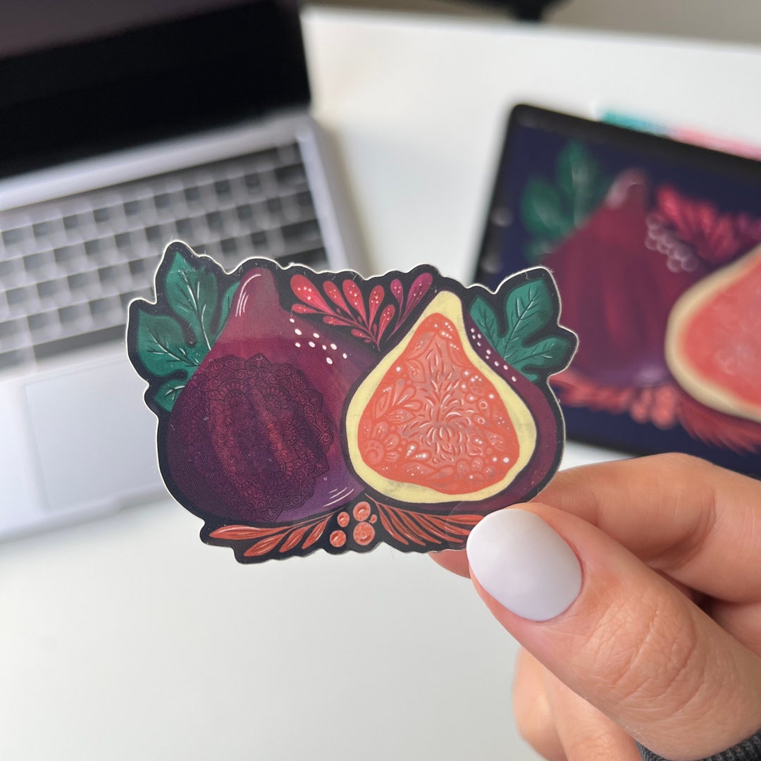 Mandala Fig Fruit Sticker - Waterproof Sticker - Etsy