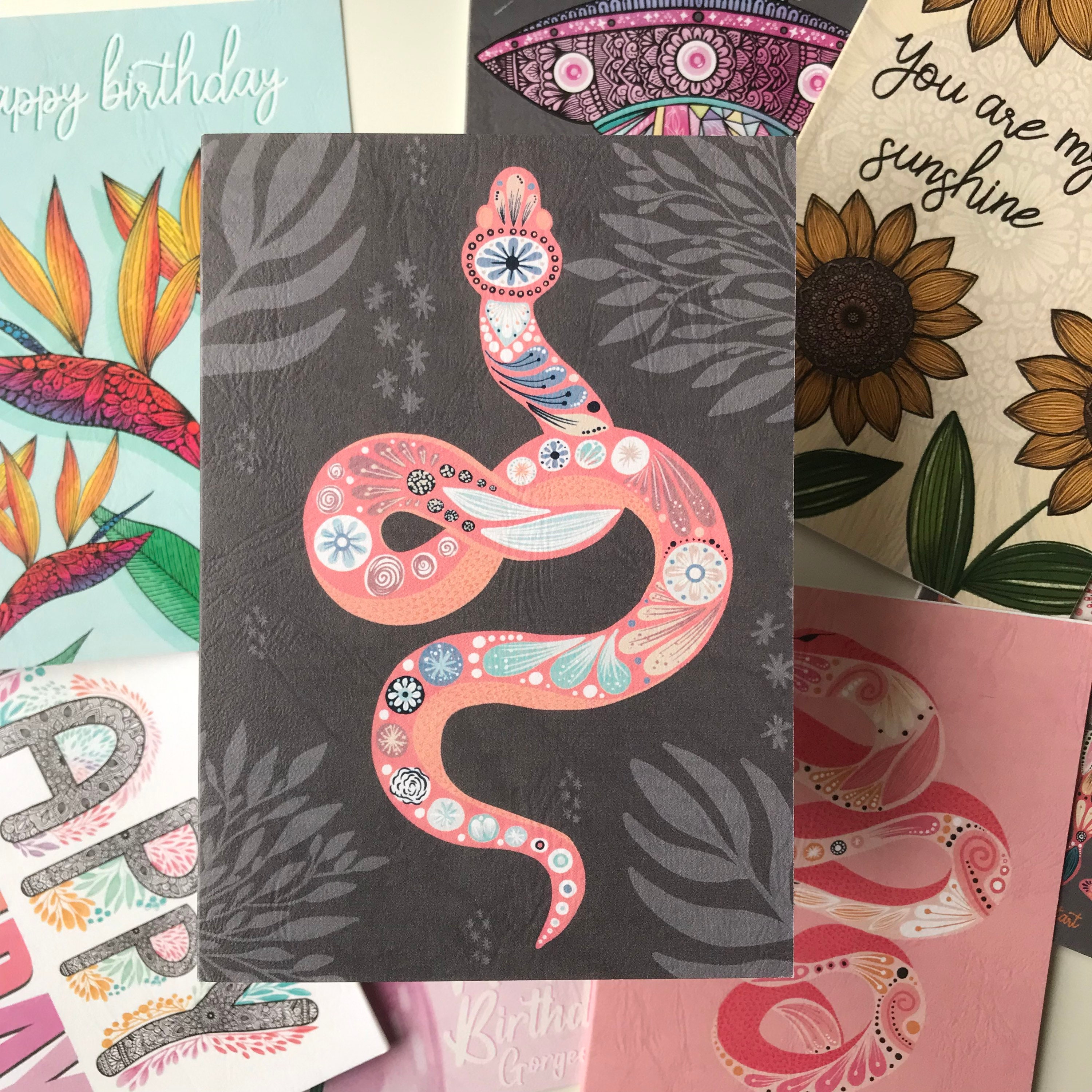 Mandala and Illustrations Greeting Cards Set of 8 - Etsy