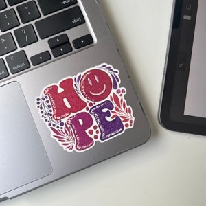 Zentangle Hope Sticker - Waterproof Sticker - Hope Sticker - Etsy