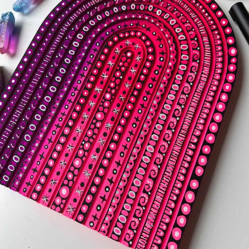 Pinky Zentangle Wooden Piece Wall Decor - Etsy