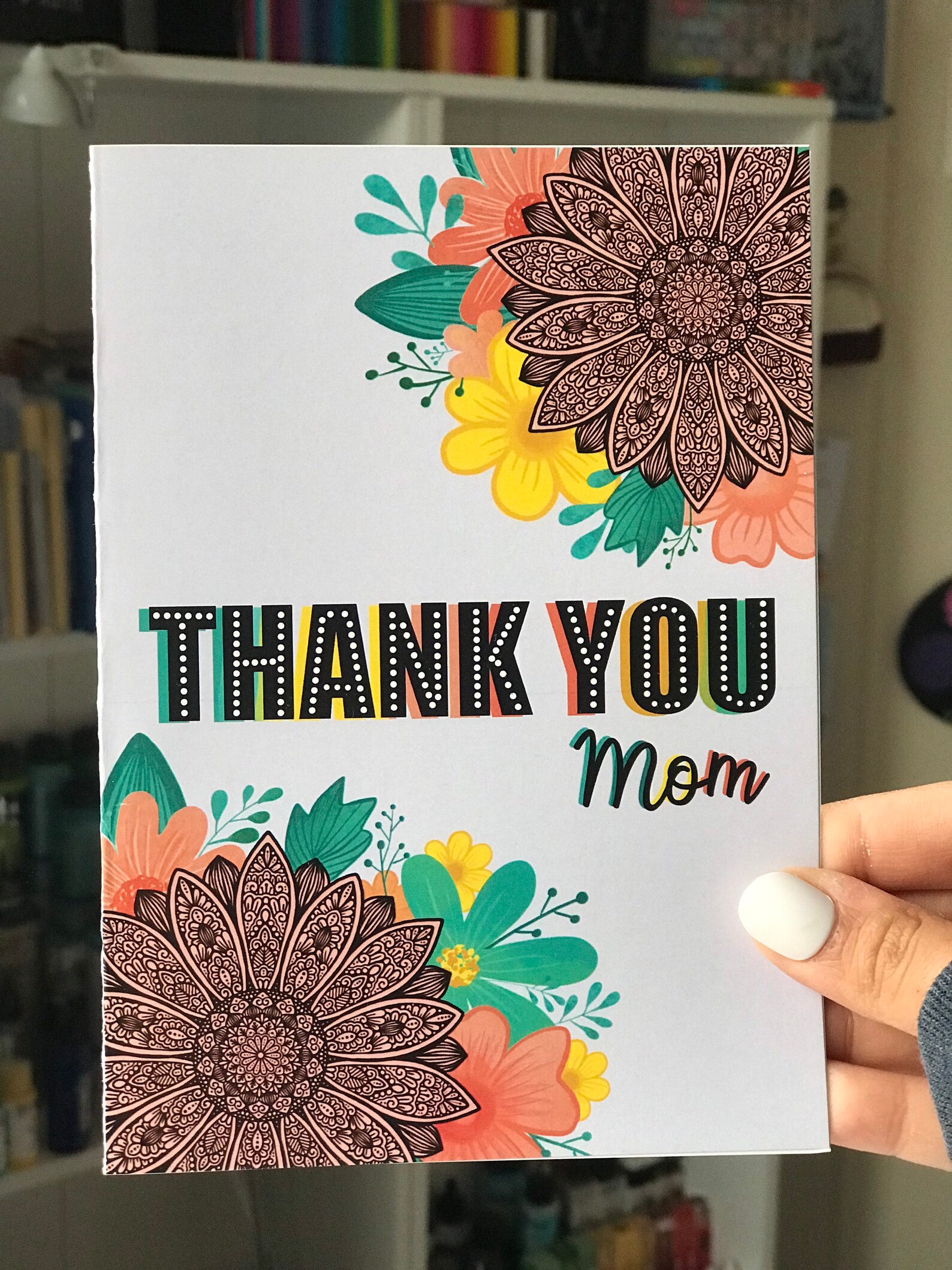 Thank You Mom Card Mothers Day Card-greeting Mothers Day - Etsy