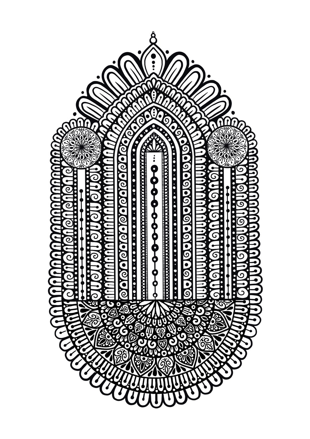 Mandala Coloring Sheet - Stay at Home and Color - Etsy