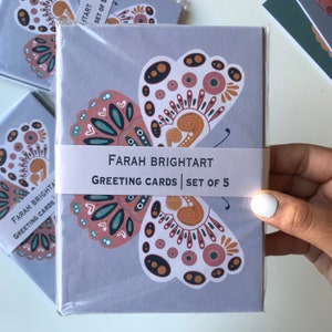 Moth Greeting Card Set of 5 - Etsy