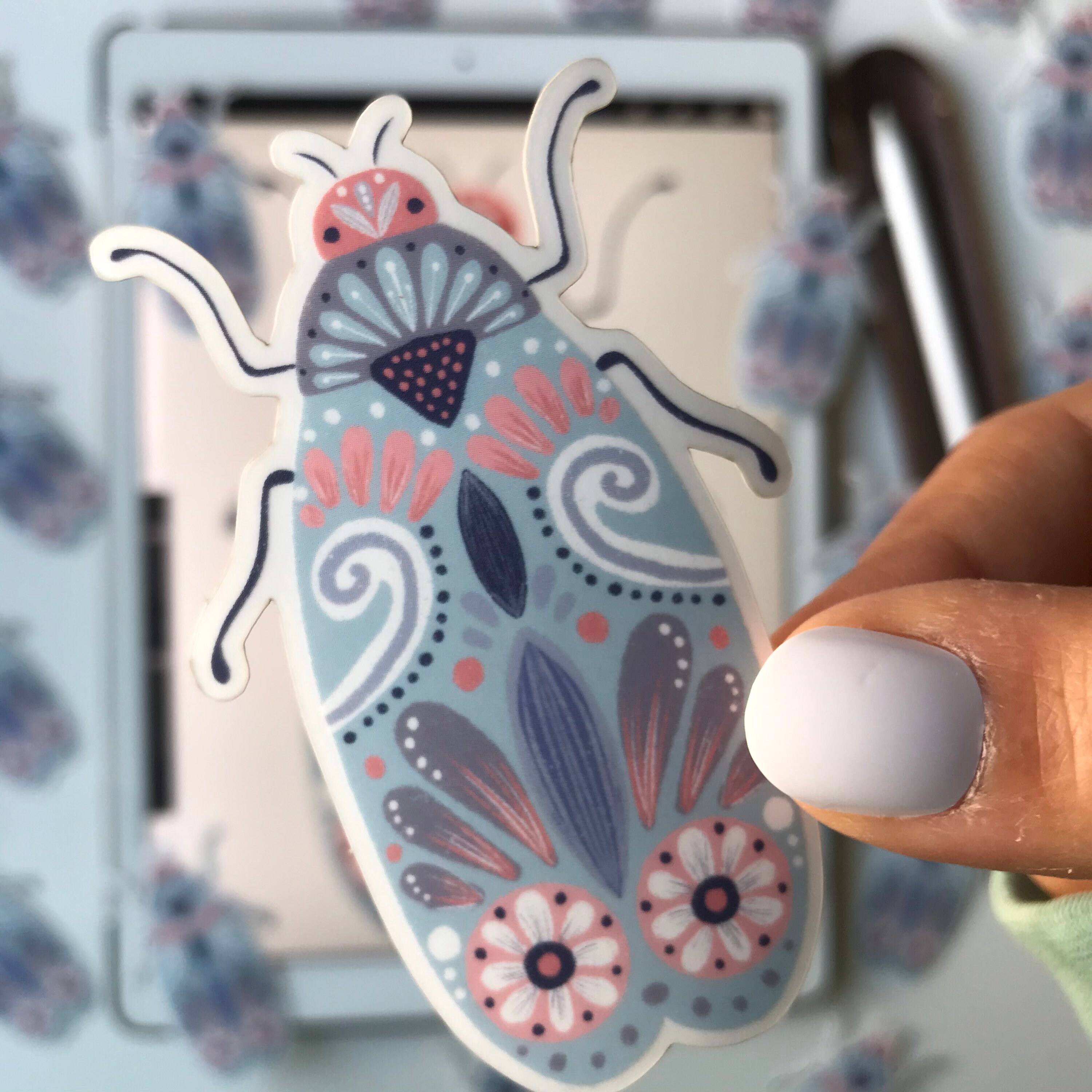 Clear Pastel Bug Waterproof Stickers Waterproof Stickers Bug - Etsy UK