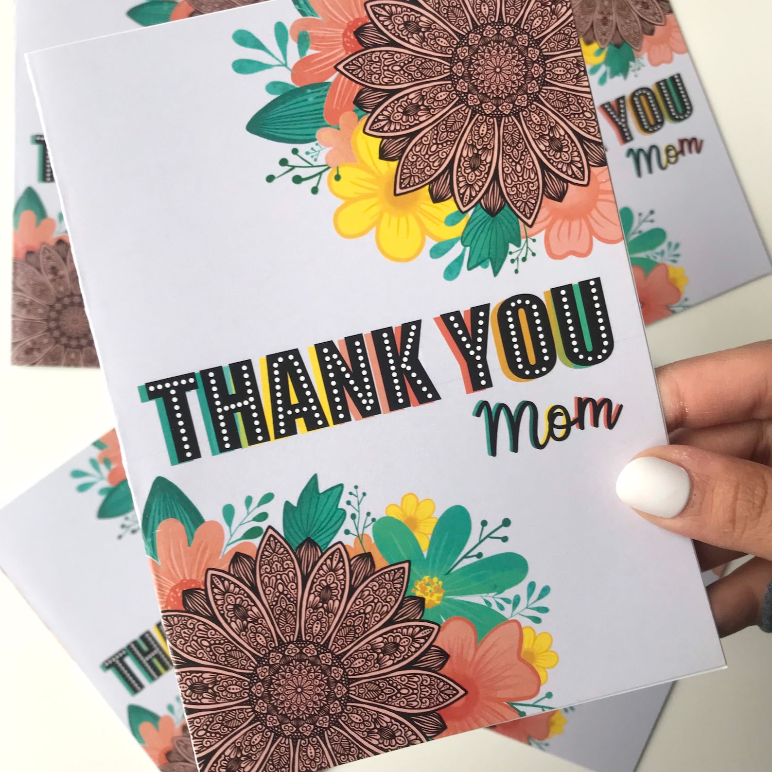 Thank You Mom Card Mothers Day Card-greeting Mothers Day - Etsy