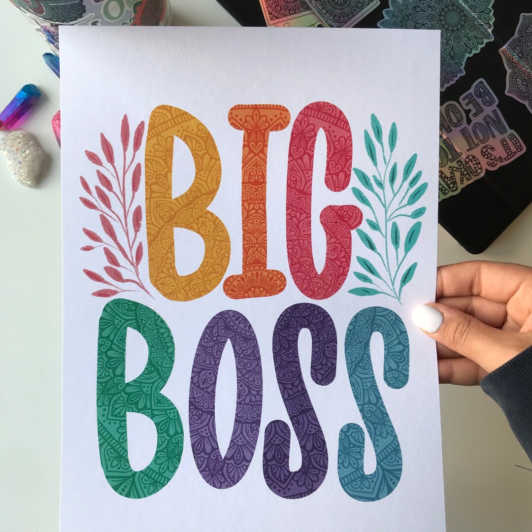 Big Boss Mandala Print - Etsy