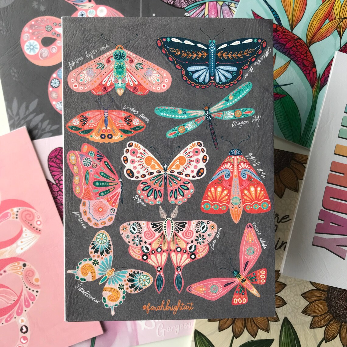 Mandala and Illustrations Greeting Cards Set of 8 - Etsy