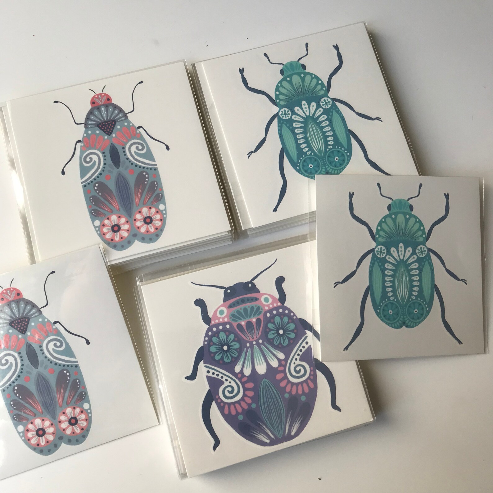 Cute Bugs Illustrations Temporary Tattoo - Etsy