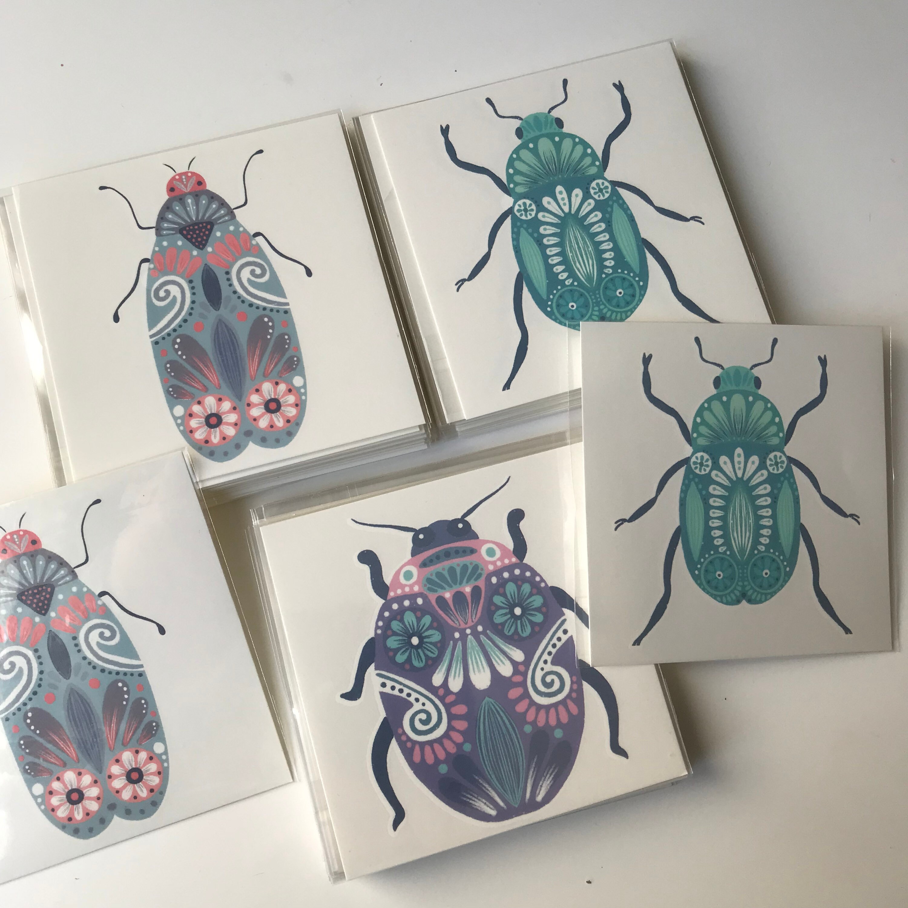 Cute Bugs Illustrations Temporary Tattoo - Etsy