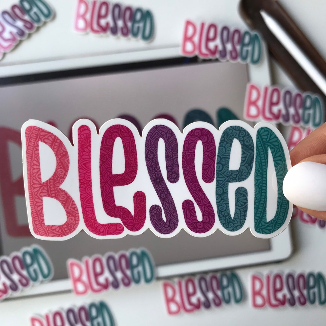 Blessed Waterproof Stickers - Etsy