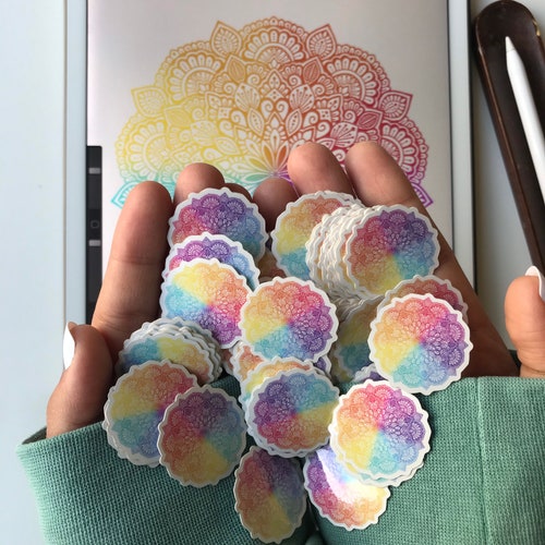 Dog Mom Mandala Stickers Dog Mom Waterproof Stickers - Etsy