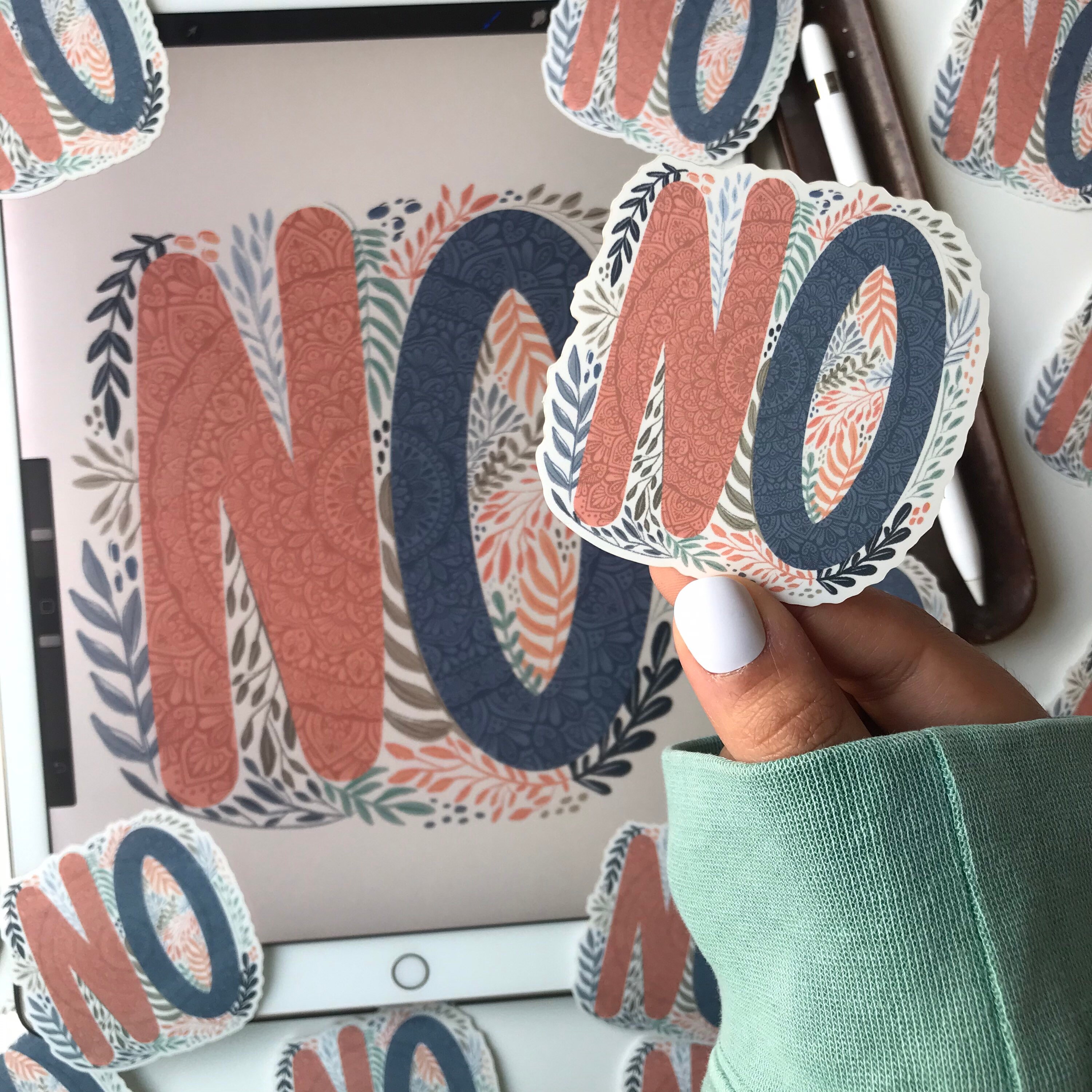 NO Mandala Waterproof Sticker No Stickers - Etsy