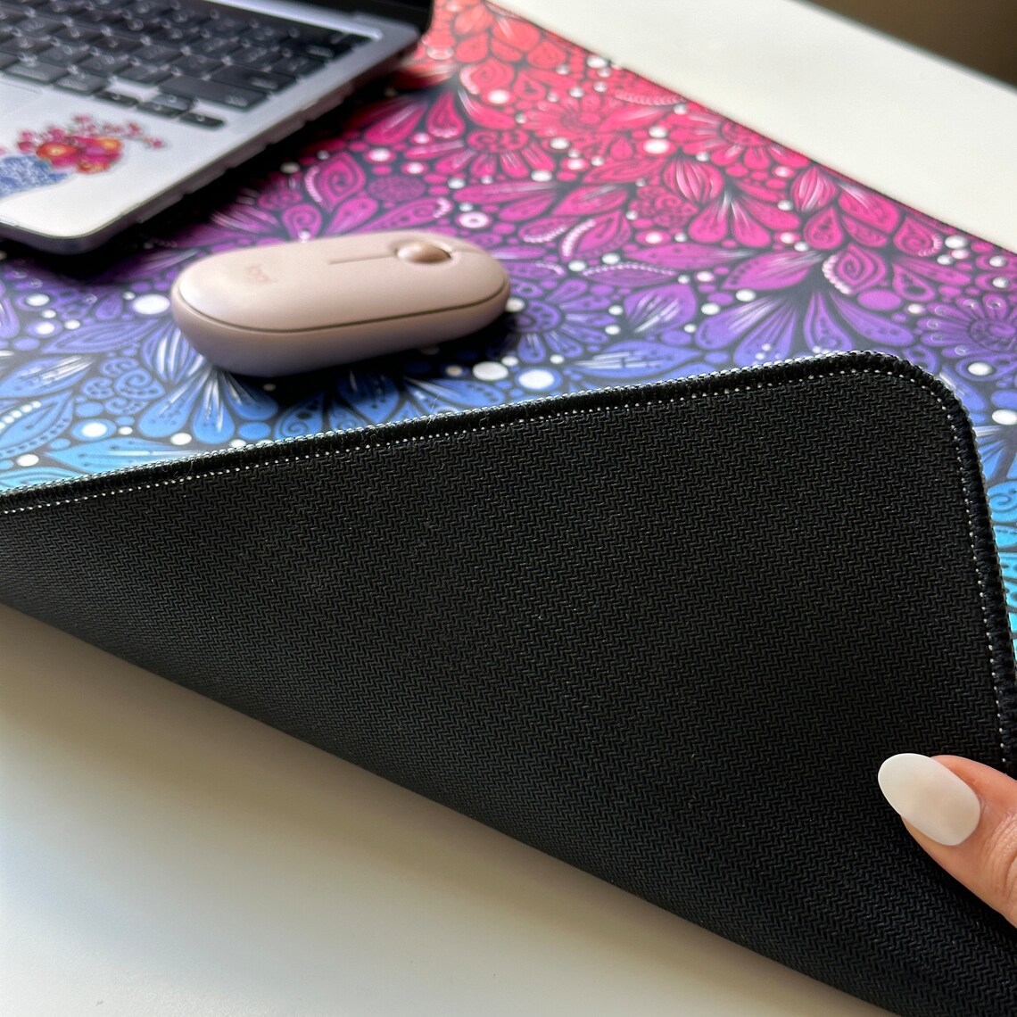 Rainbow Zentangle Desk Pad - Colorfull Desk Pads - Etsy