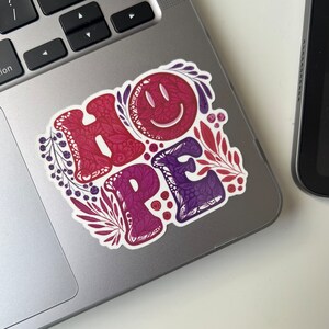 Zentangle Hope Sticker - Waterproof Sticker - Hope Sticker - Etsy