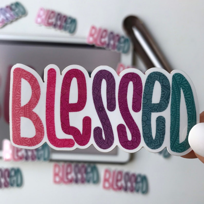 Blessed Waterproof Stickers - Etsy
