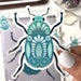 Matte Transparent Cute Blue Bug Sticker Waterproof Sticker - Etsy