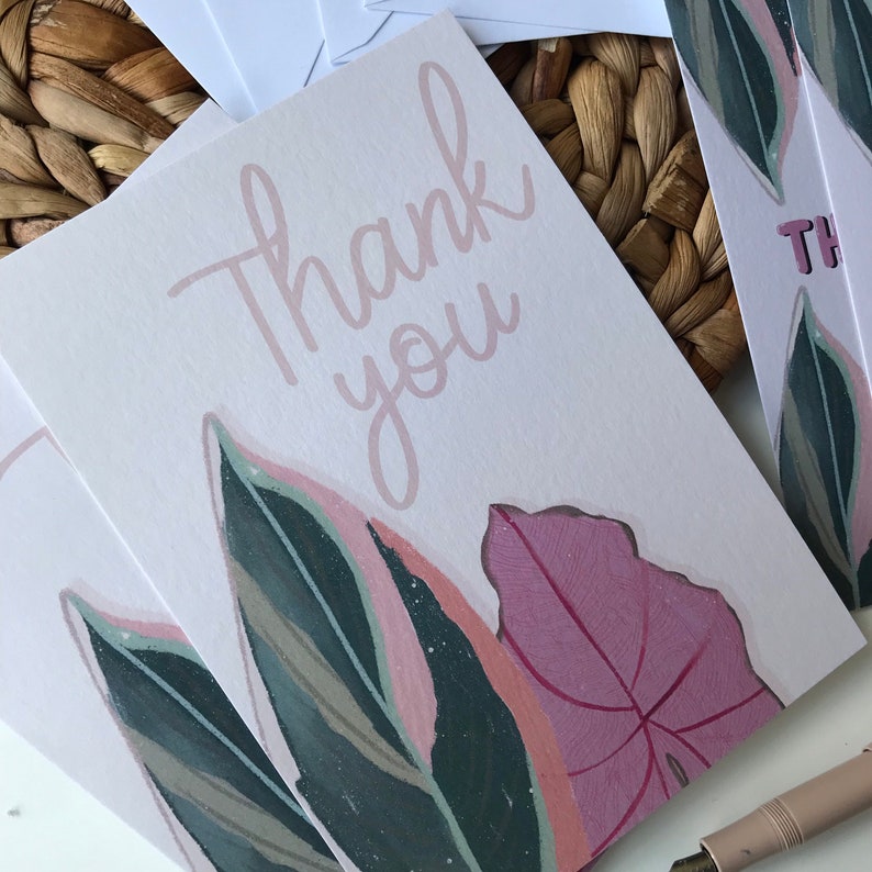 Plant thank you card | Etsy