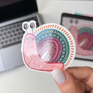 Cute Snail Zentangle Stickers - Waterproof Stickers - Etsy
