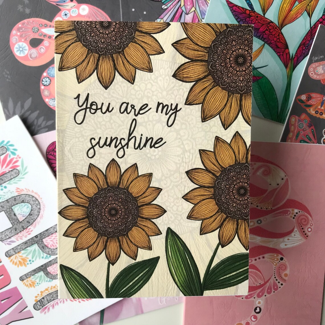 Mandala and Illustrations Greeting Cards Set of 8 - Etsy