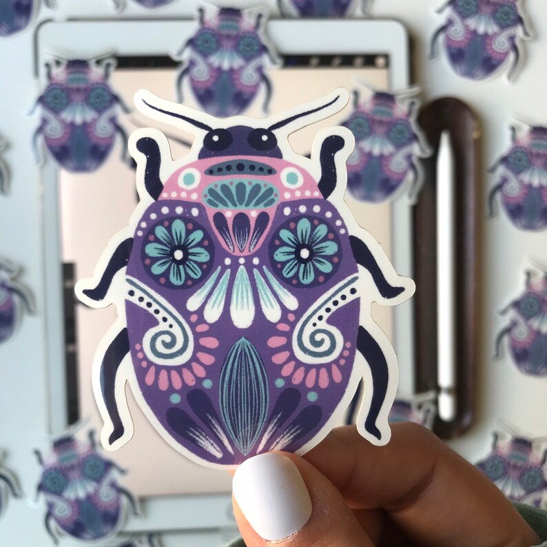 Bug Illustration Waterproof Stickers Bug Stickers - Etsy