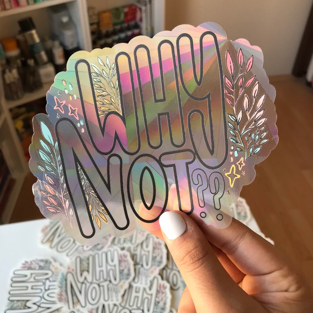 Why Not Suncatcher Stickers - Etsy