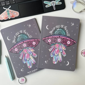 Zentangle UFO Notebook - Cute Notebook - Zentangle Notebook - Cute ...