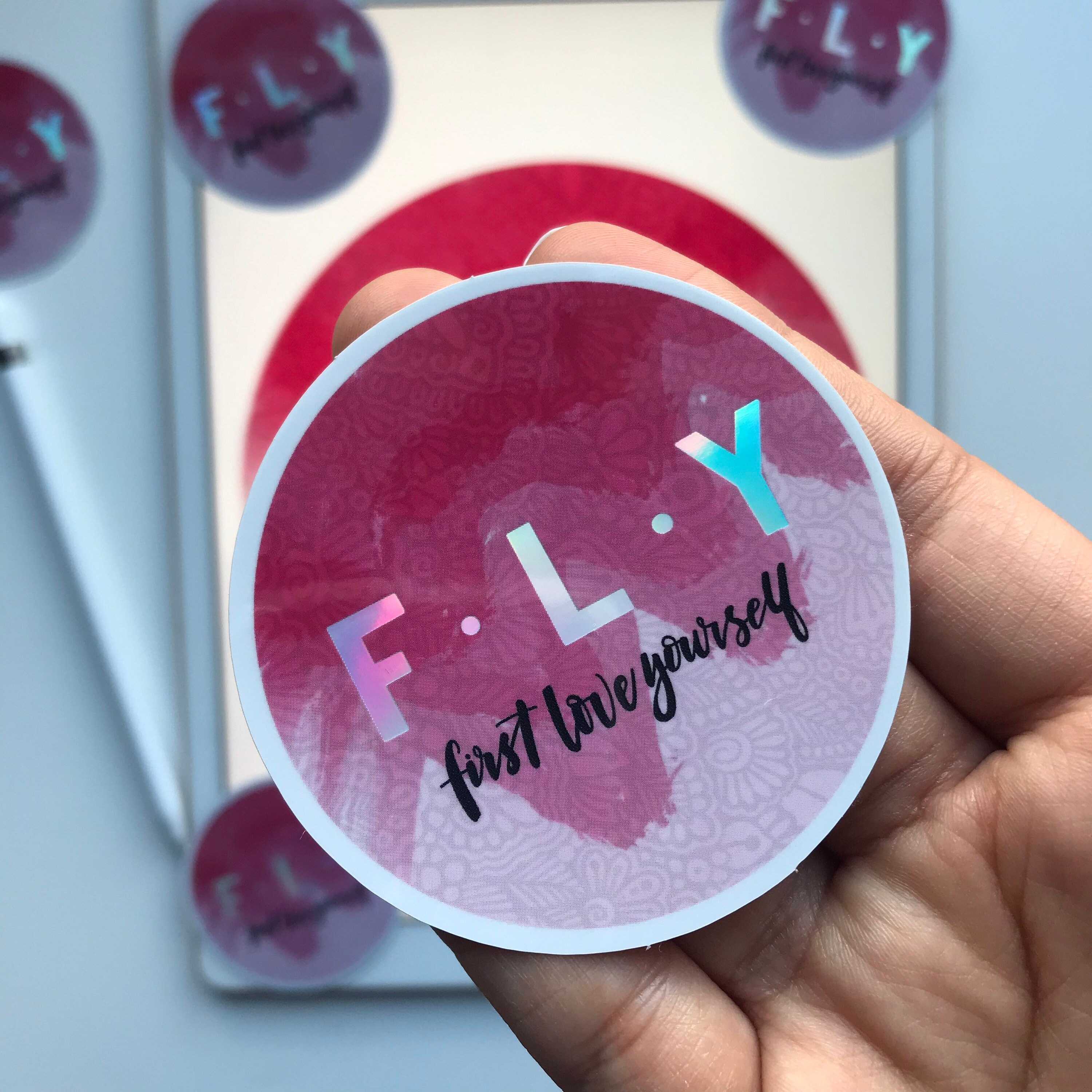 Love your self stickers waterproof stickers zentangle | Etsy