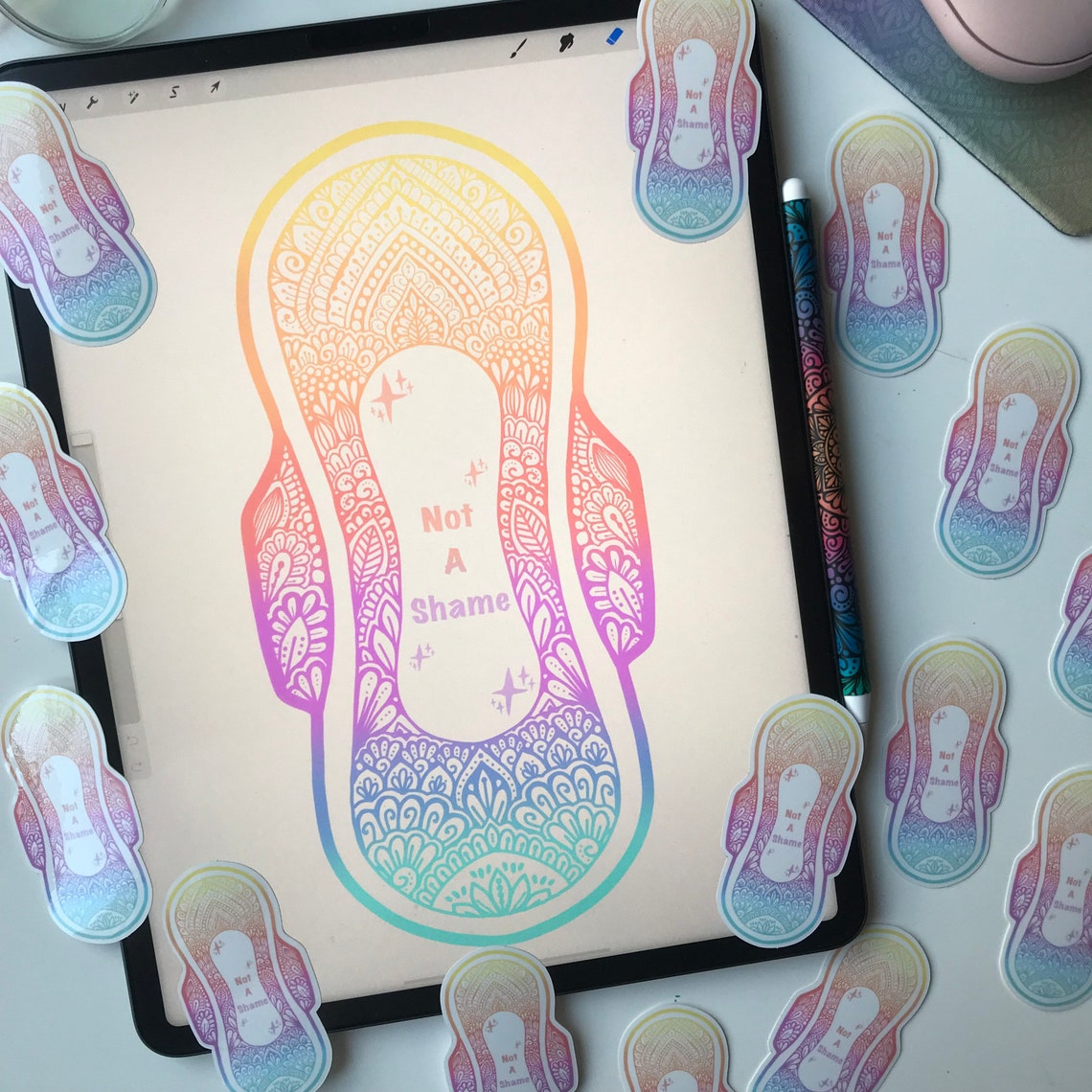 Zentangle Pad Stickers Waterproof Sticker - Etsy