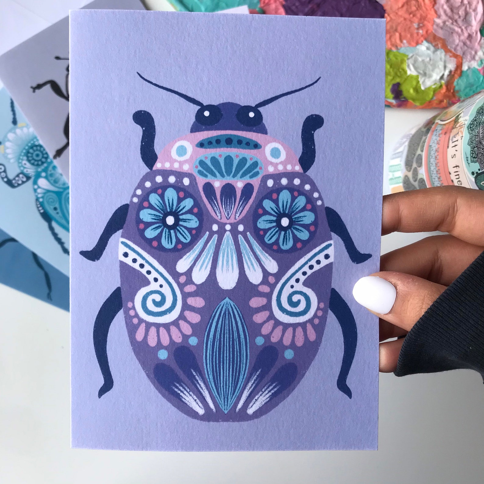 Cute Insects Greeting Cards | Etsy