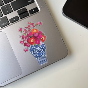 Flower in Vase Waterproof Sticker - Etsy