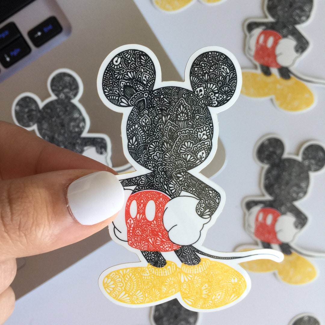 Zentangle Mickymouse Sticker Micky Mouse Sticker vinyl Sticker-disney ...