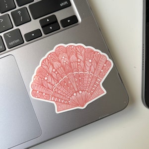 Shell Zentangle Sticker - Waterproof Stickers - Etsy
