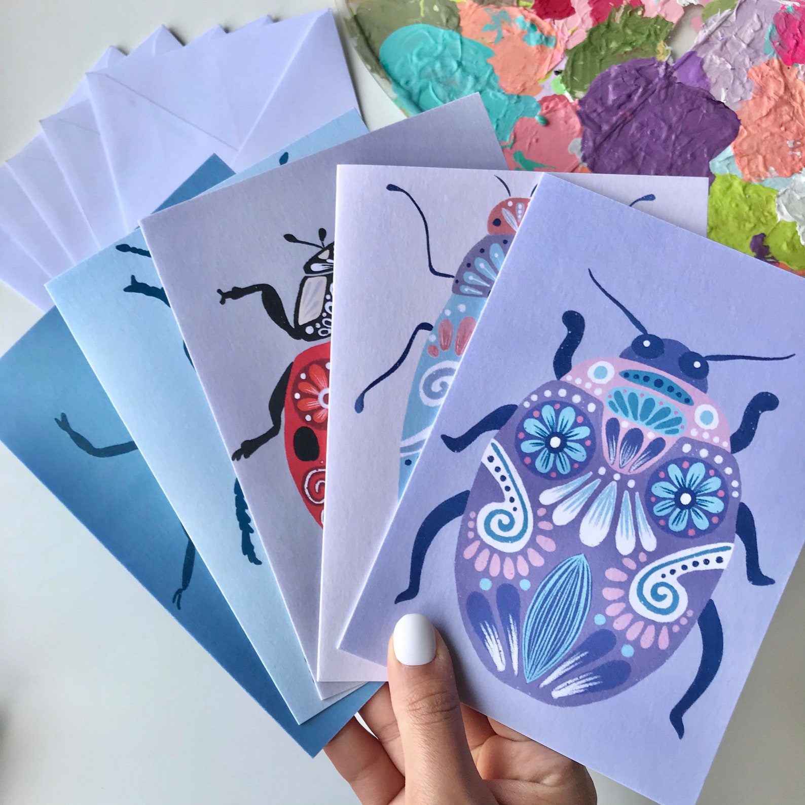 Cute Insects Greeting Cards - Etsy