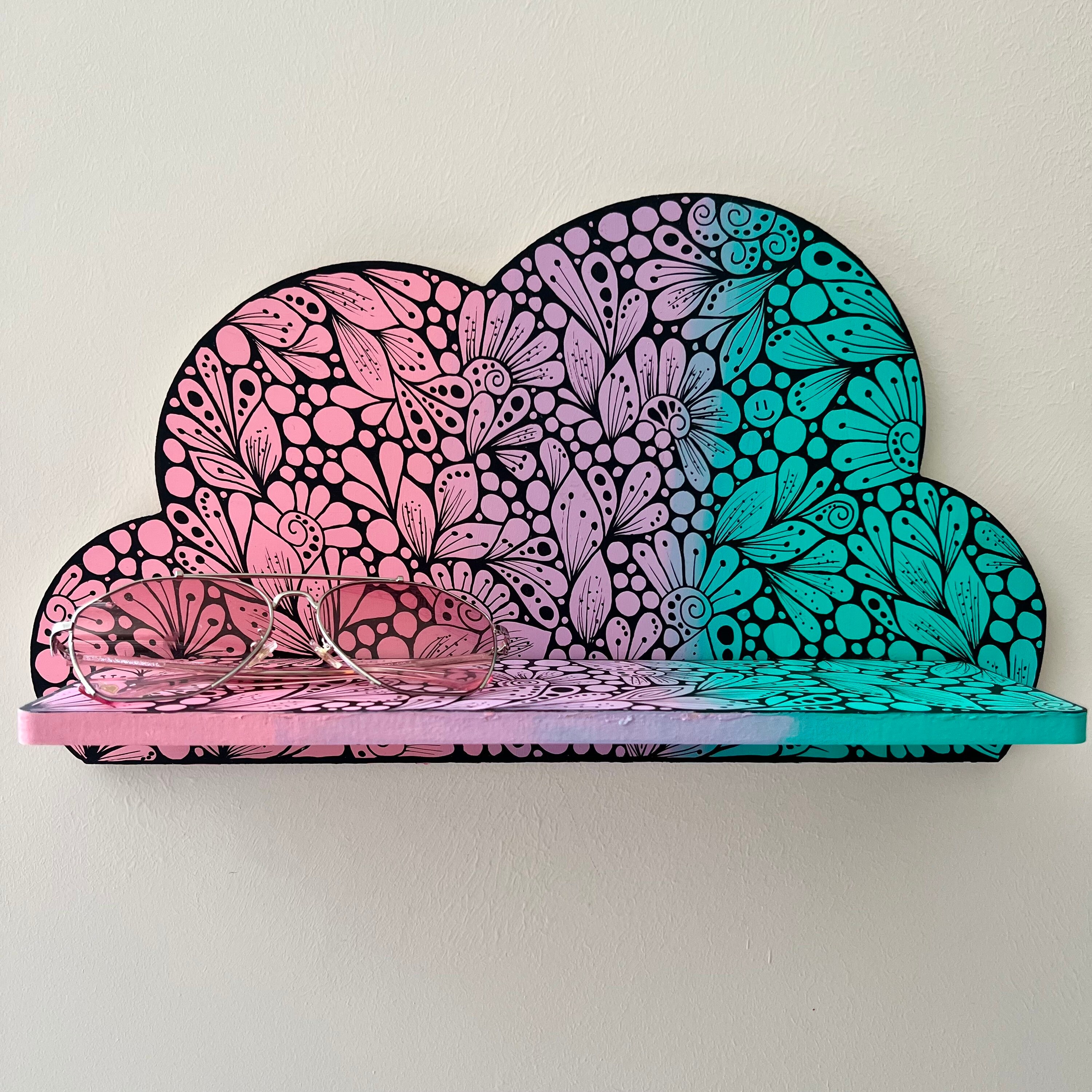 Zentangle Cloud Shelf _ Wooden Shelf _ Wall Decor _ Handmade - Etsy