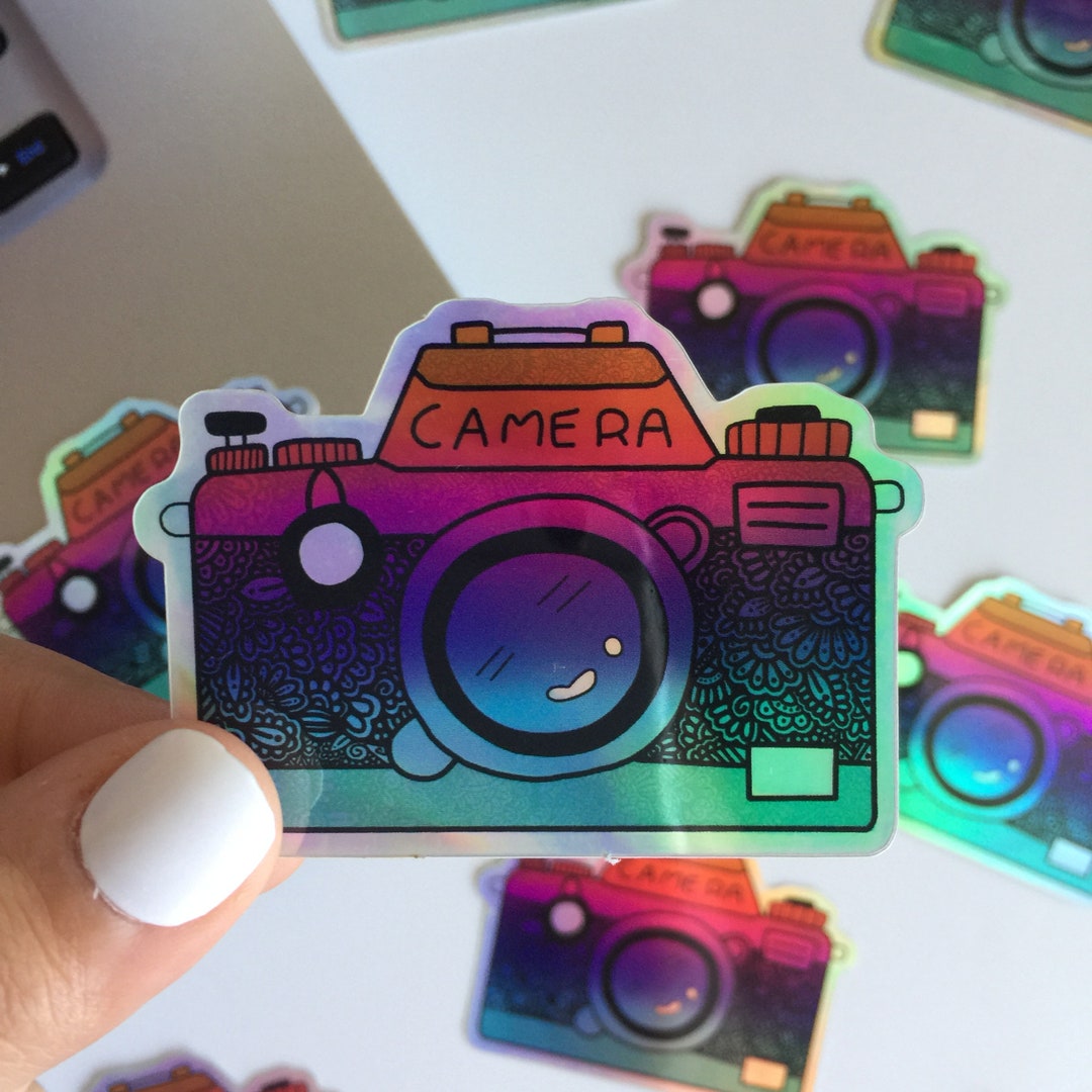Zentangle Camera Stickers - Camera Stickers- Holographic Stickers ...