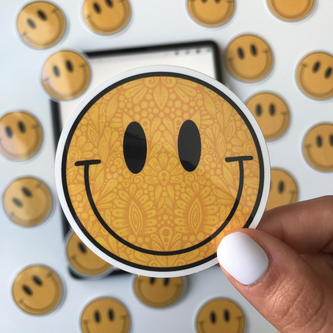 Zentangle Smile Waterproof Sticker - Etsy