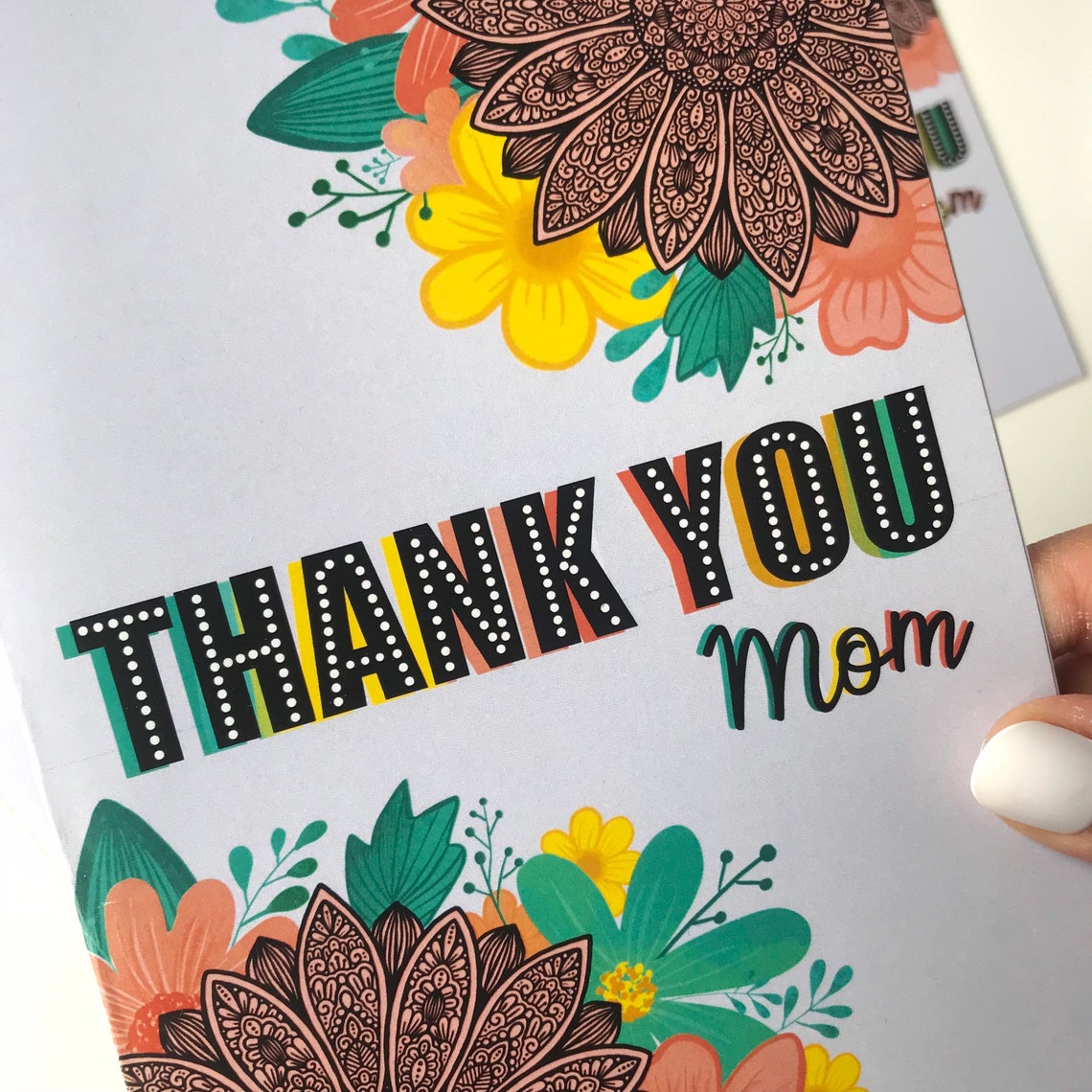 Thank You Mom Card Mothers Day Card-greeting Mothers Day - Etsy